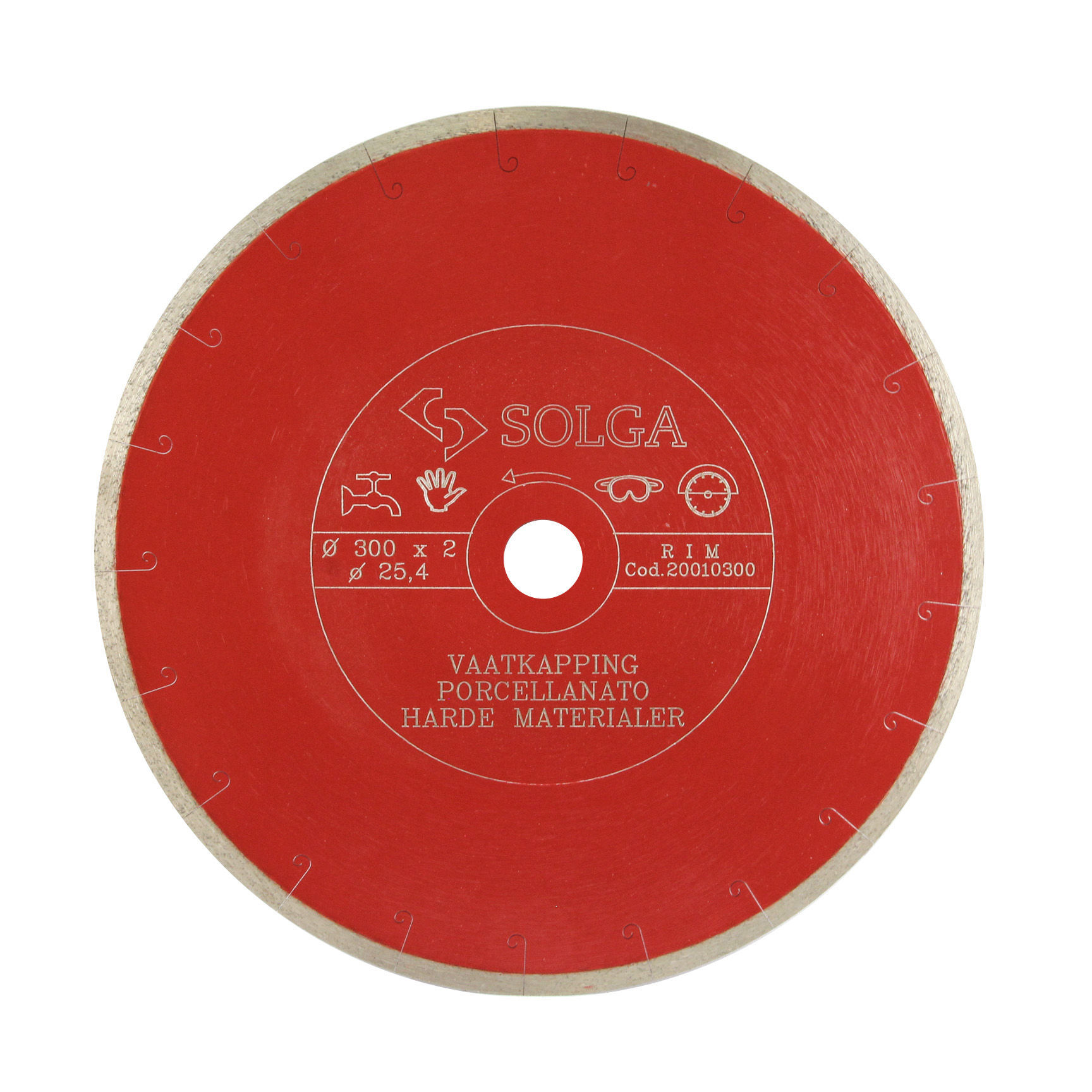 Nordic Tools. Solga diam.blad 300x25,4 helbane våt harde materialer