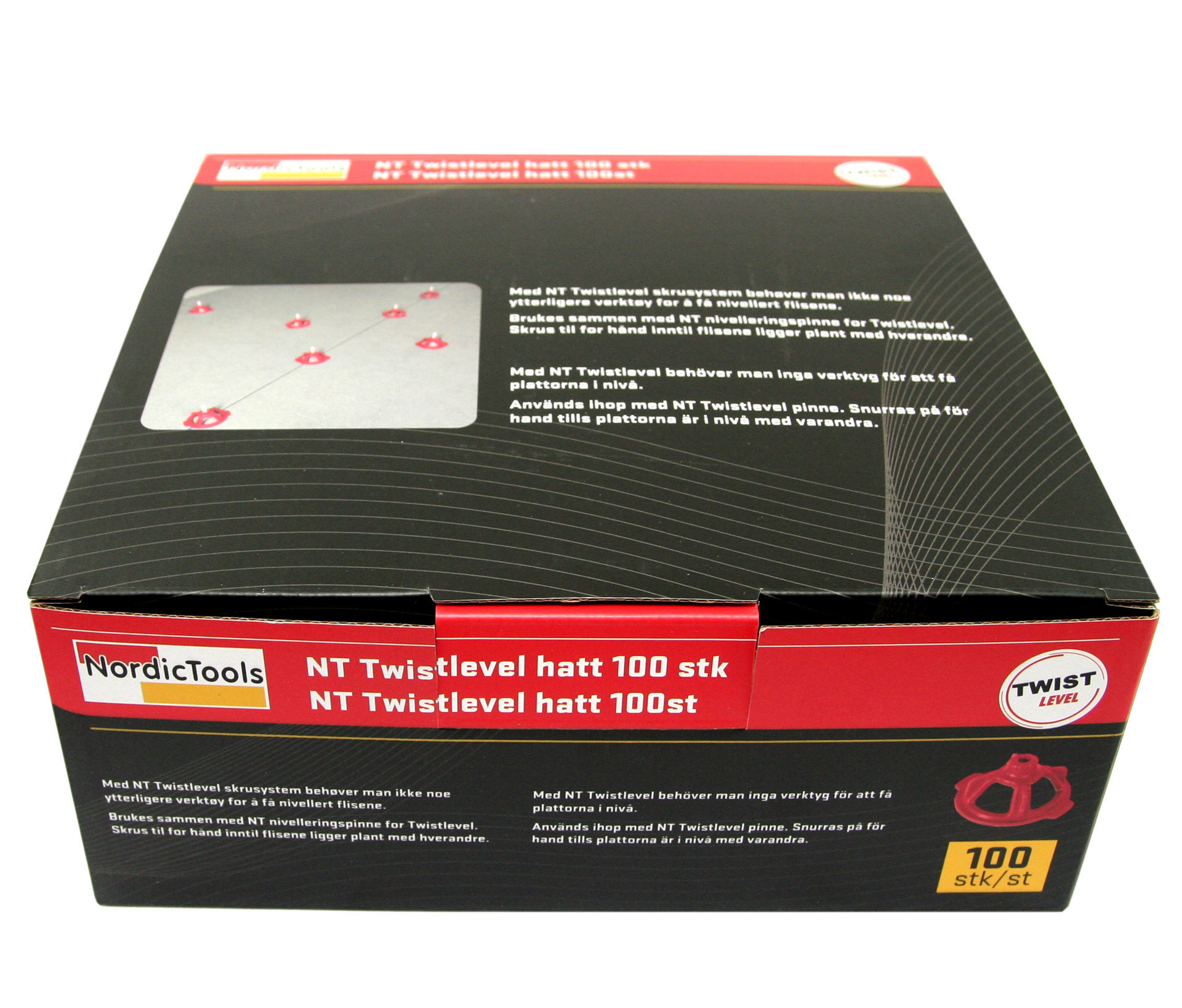 Nordic Tools. NT Twistlevel hatt 100 stk.